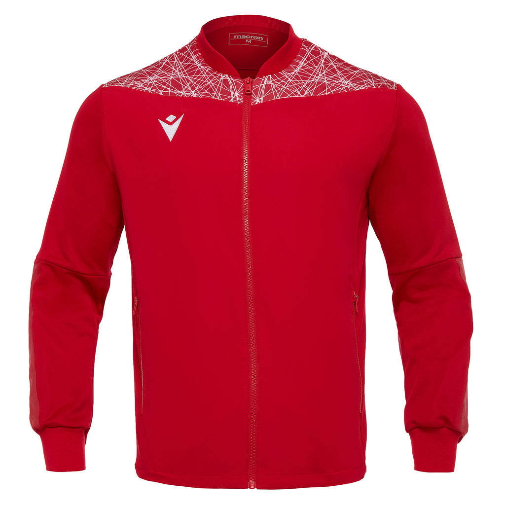 SHIVA FULL ZIP MICRO TOP - RED/WHT – Macron Store Adelaide